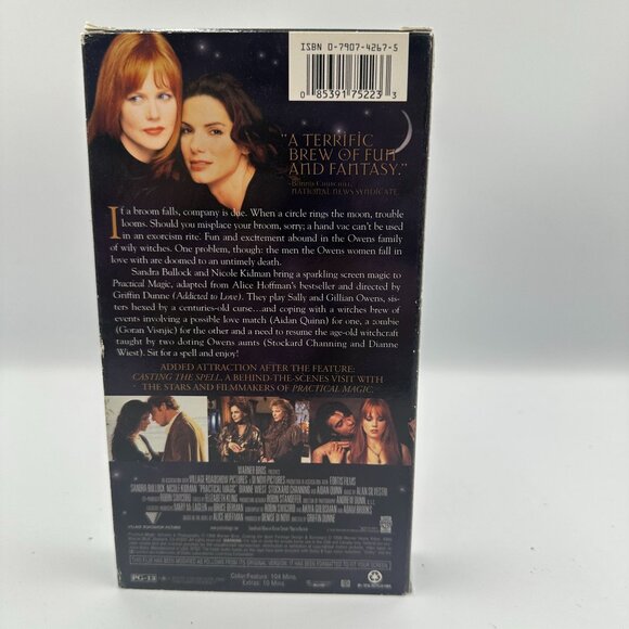 Warner Bros. | Media | Practical Magic Vhs 998 Sandra Bullock Nicole ...